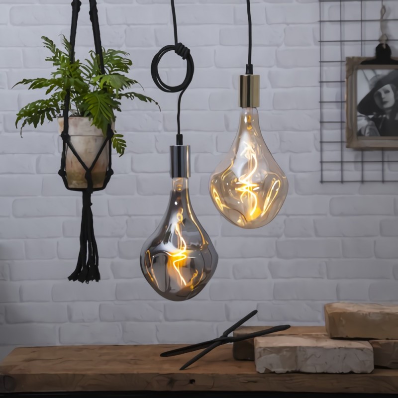 Foco Gigante XL Decorativo Cromado Edison LED Oversized Titanium Organic