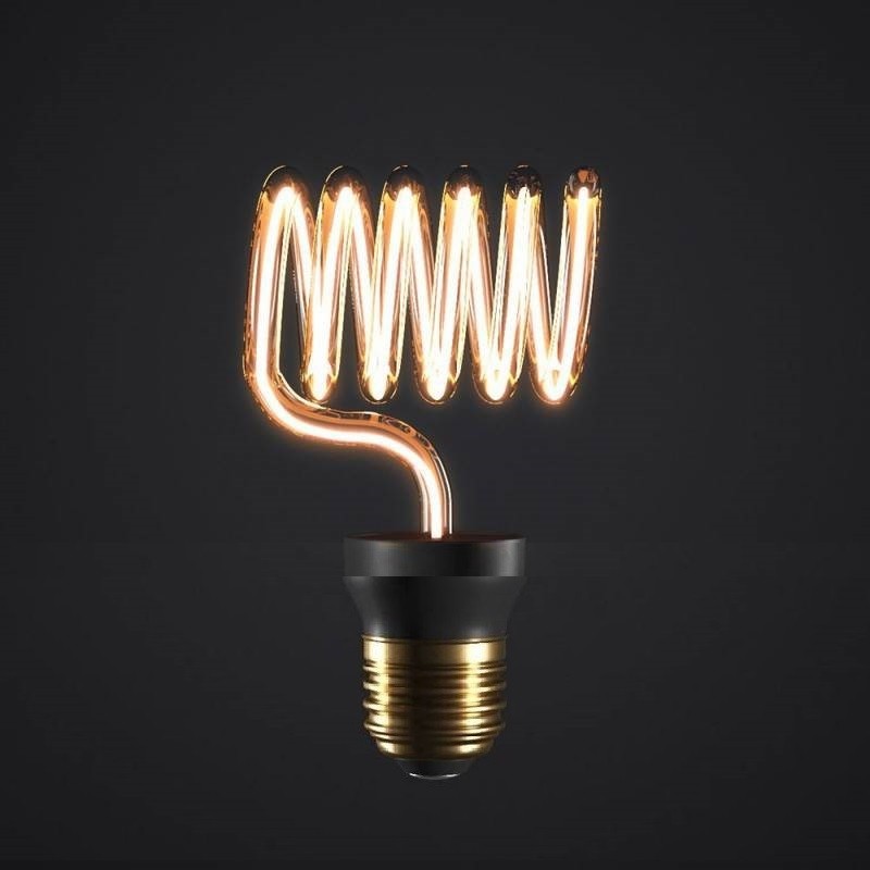 Foco LED Edison Vintage Retro Minimalista Luz Cálida Loop Line 8W