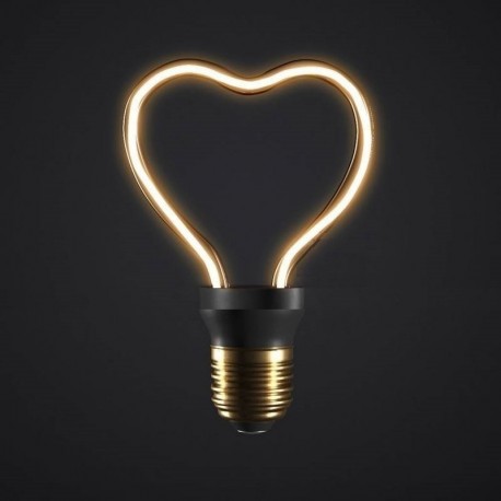 Foco LED Edison Vintage Retro Minimalista Luz Cálida Heart Line 8W