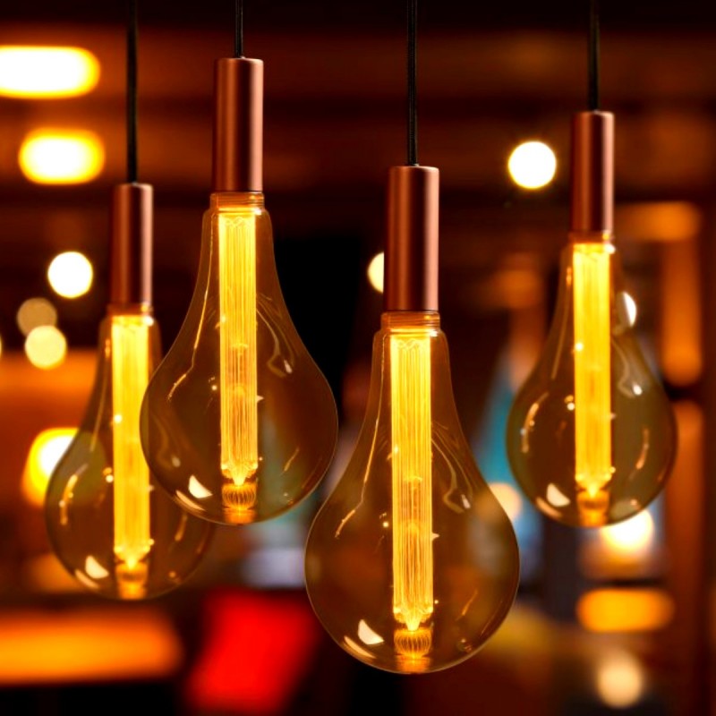 Foco Gigante Decorativo XL Edison LED Filamento Oversized Teardrop Glow