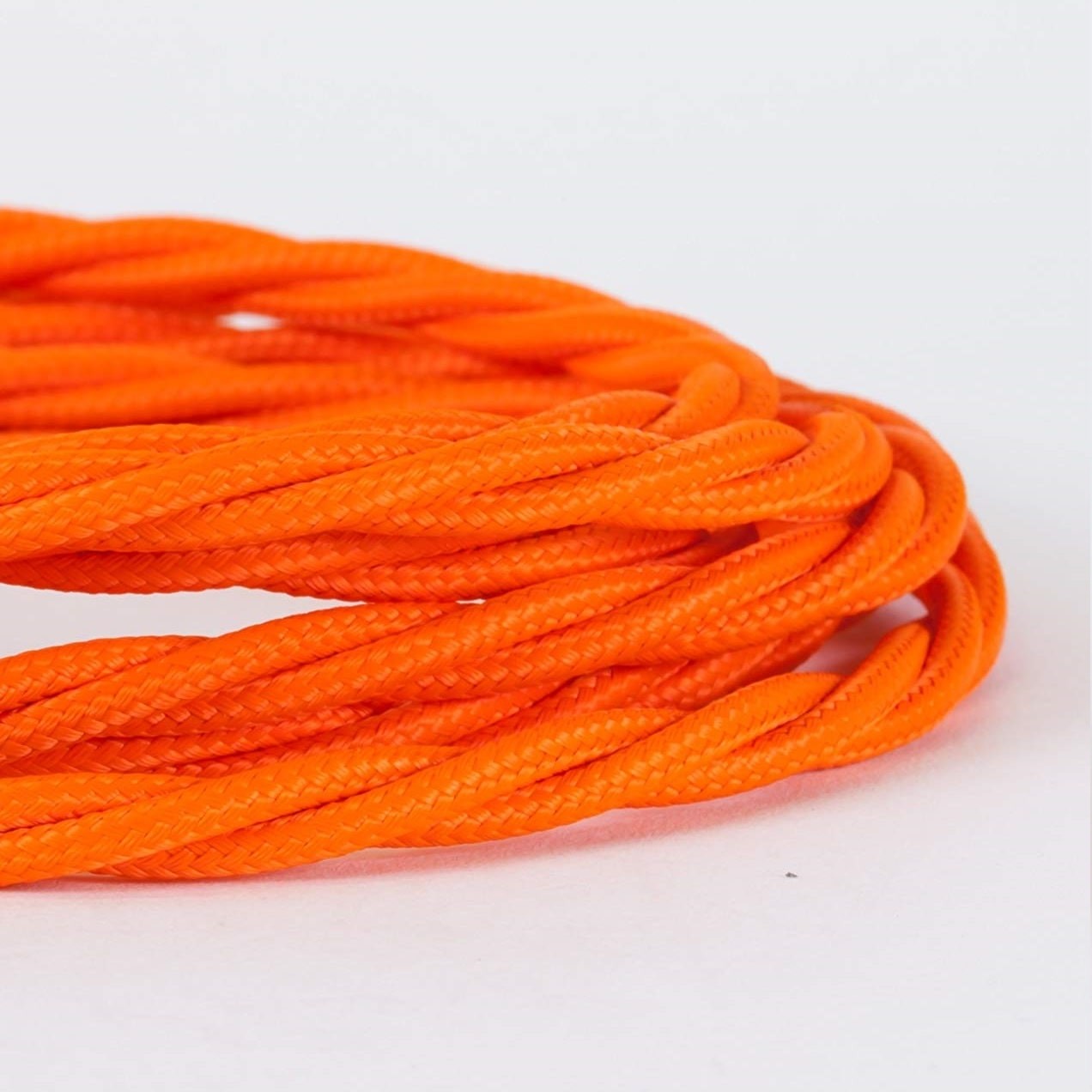 Cable Trenzado Torcido Naranja Reemplazo Lámparas Luminarias Iluminación