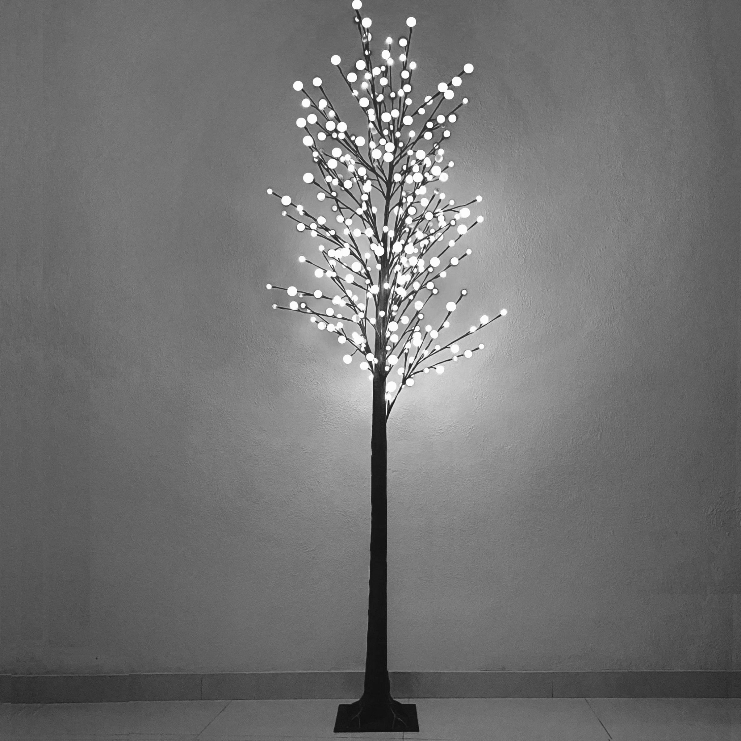 Arbol Luces Led Blanco 2.2 Mts Globo Iluminado Navidad Evento Decoración