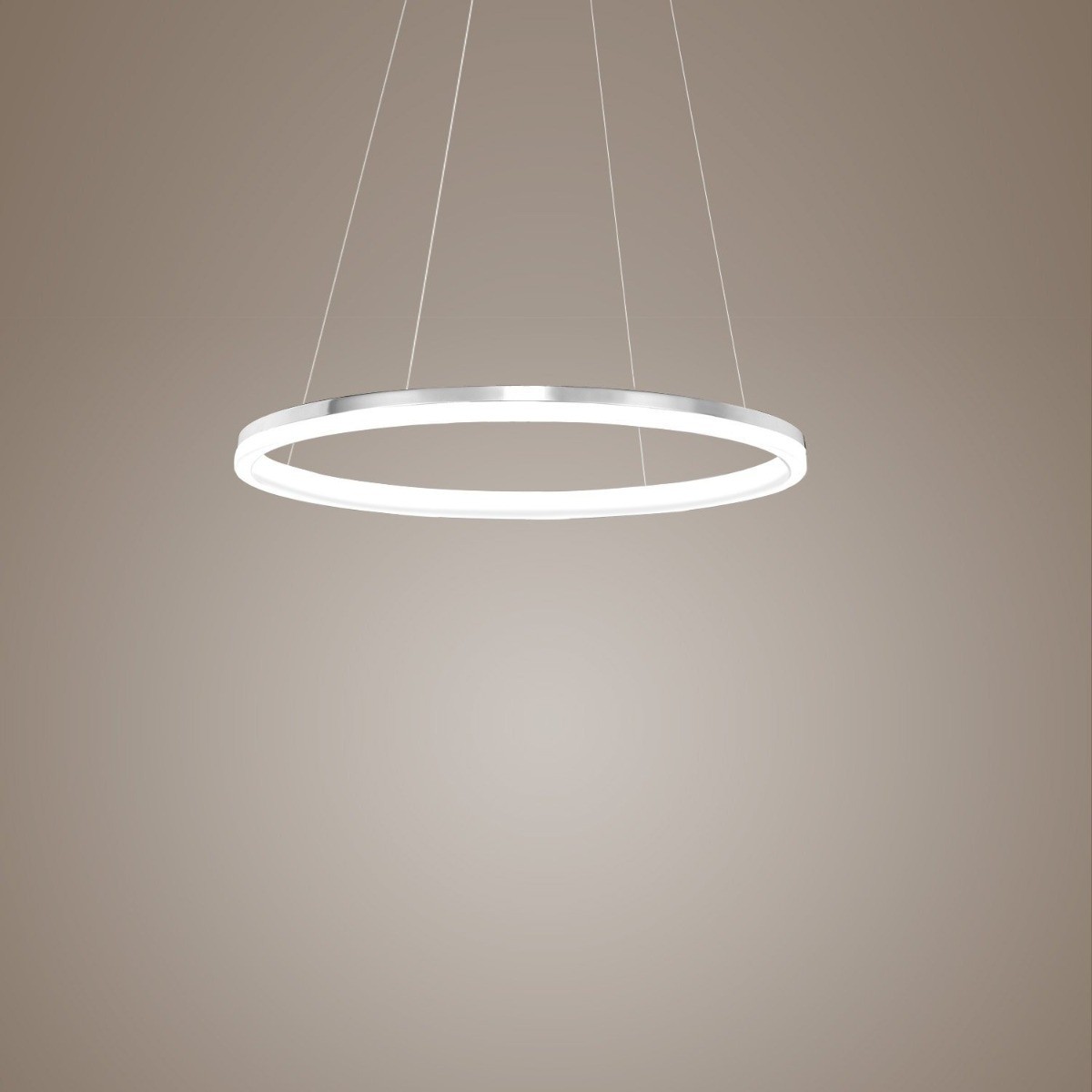 Lampara Colgante Led Orbita Circular Grande Blanco Calido