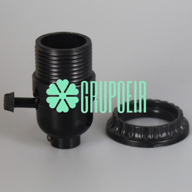 Socket Vintage Rosca Perilla Contratuerca Portalampara Apagador E26 E27