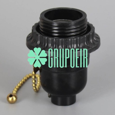 Socket Vintage Rosca Cadena Contratuerca Pantallas Portalampara E26 E27